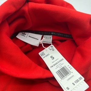 adidas | Sweaters | Adidas Pharrell Williams Basics Hoodie Vivid Red ...